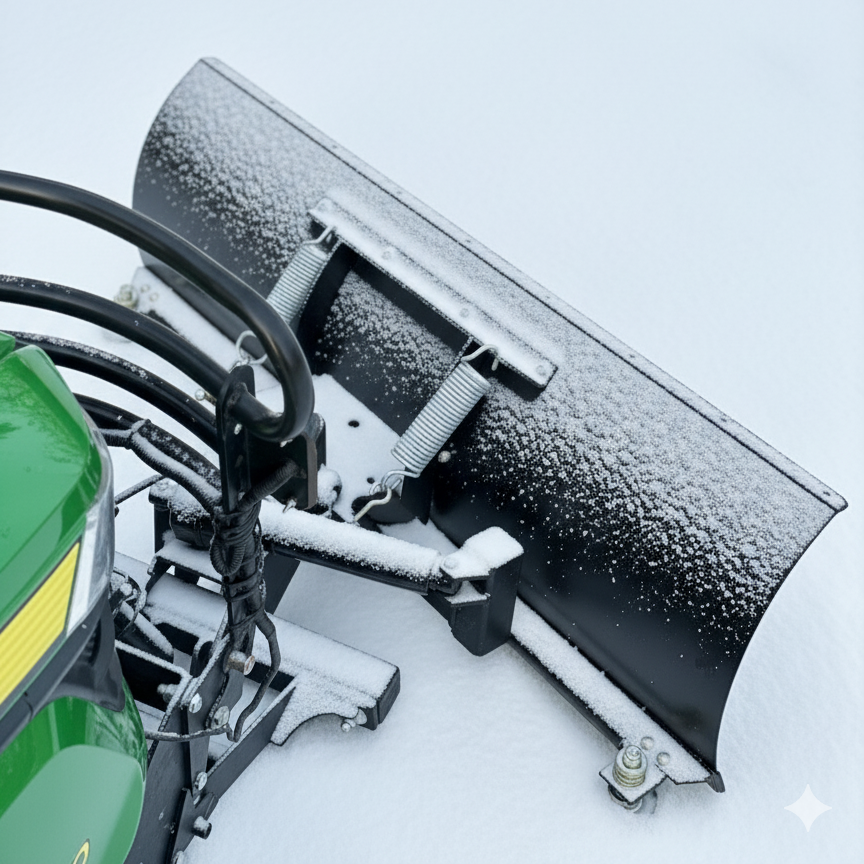 Johnny Plow | 48" Snow Plow System for Garden Tractors | Power Angling ...