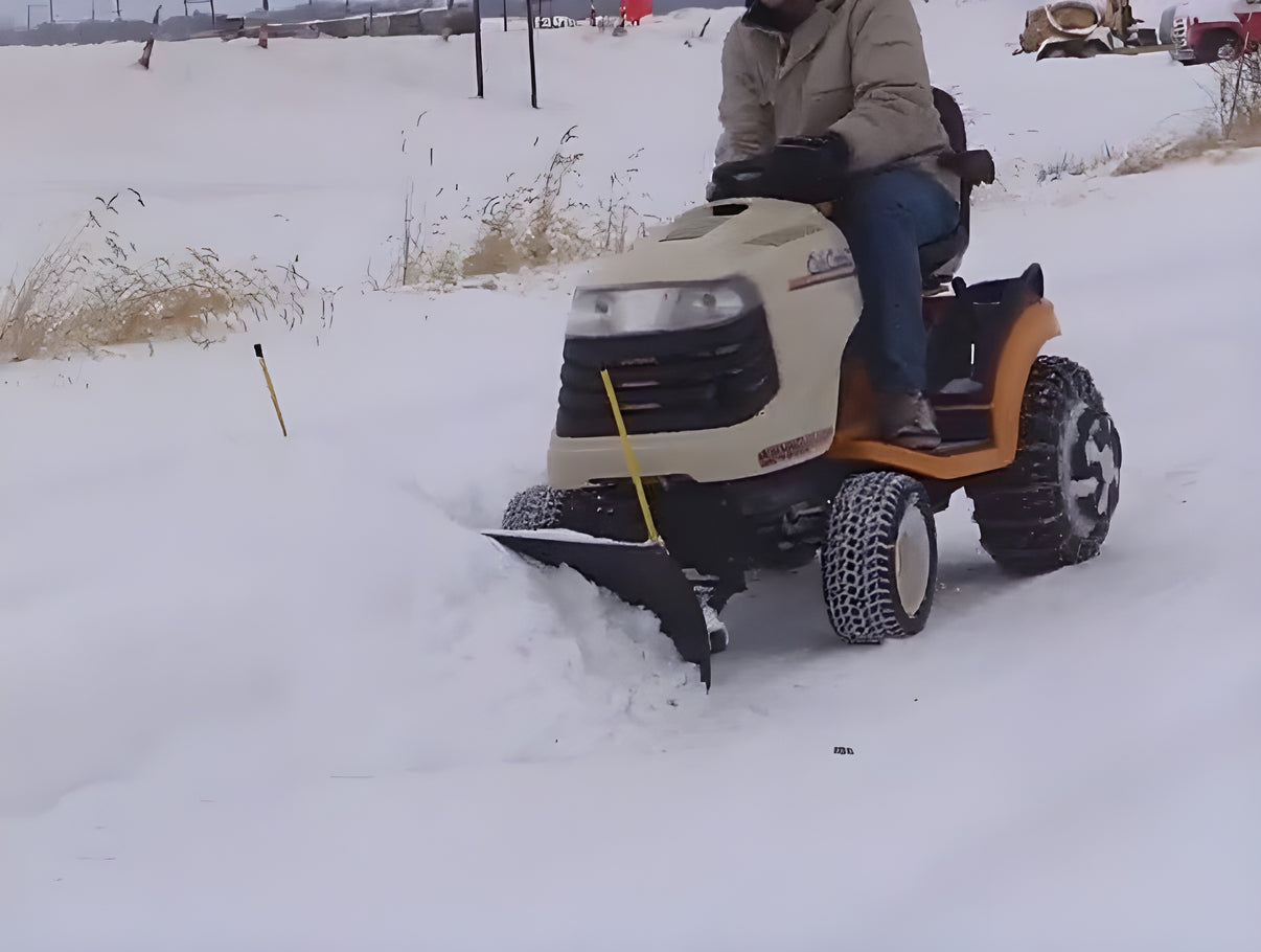 Johnny Plow | 48" Snow Plow System for Garden Tractors | Power Angling ...